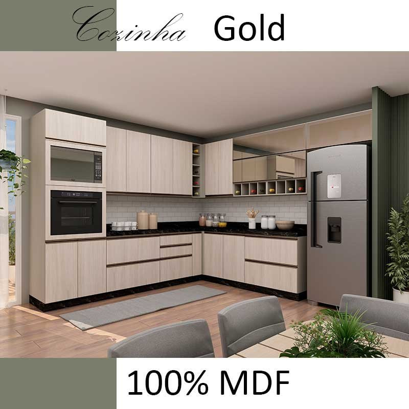 Módulo Nicho Adega Horizontal 80x20 100% MDF Cozinha Modulada Robel Fendi