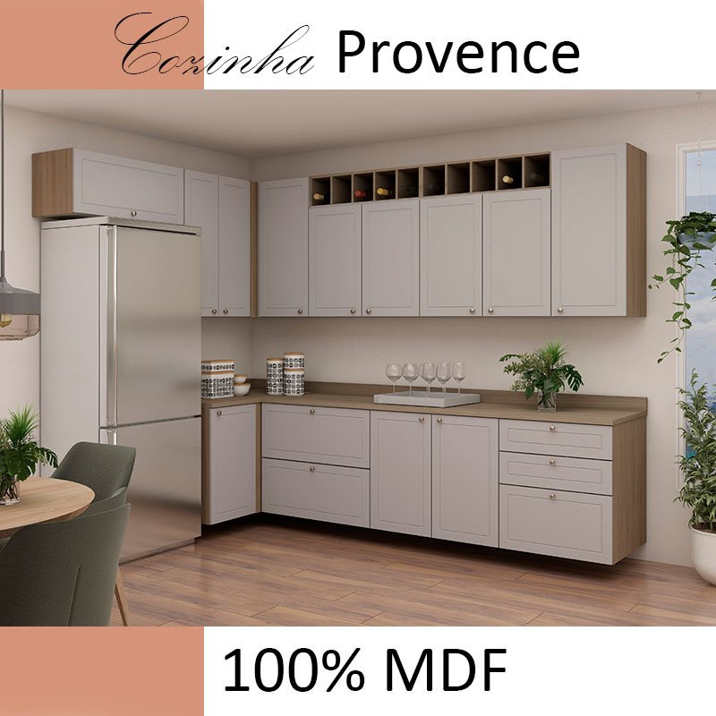 Módulo Nicho Adega Horizontal 80x20 100% MDF Cozinha Modulada Robel Hanover