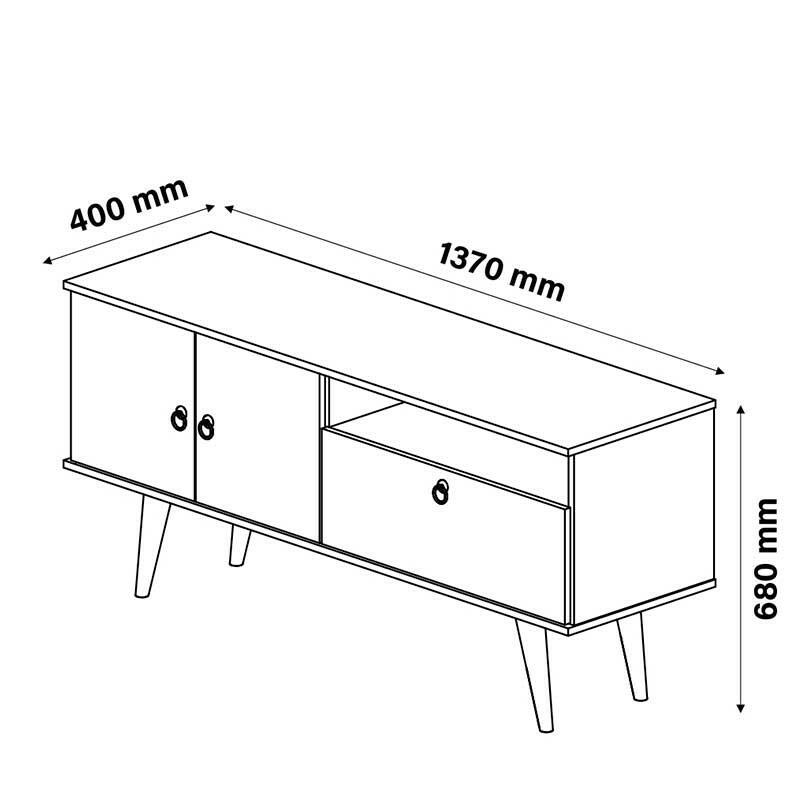 Rack com Painel 137cm Para TV 46 Polegadas Topázio Patrimar Grafite ...