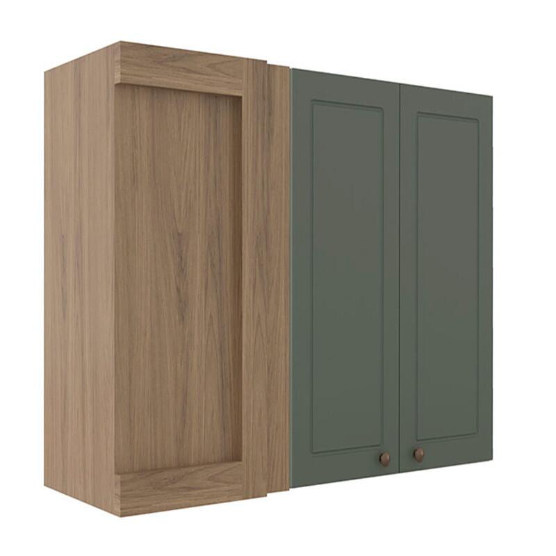 Módulo Armário Aéreo Canto Reto 88x100x34cm 100% MDF Cozinha Provence ...