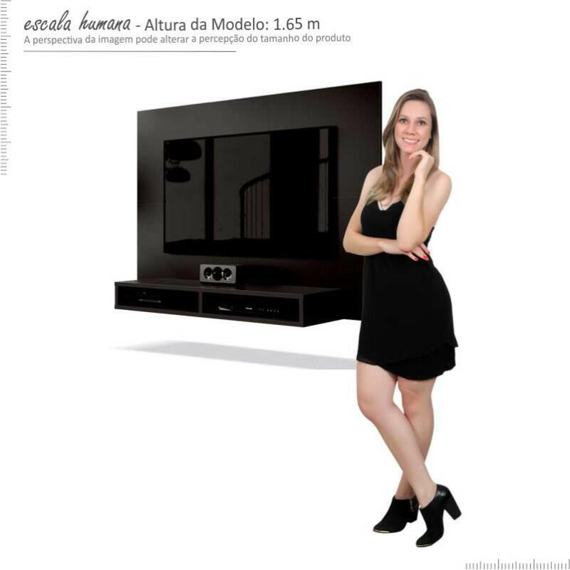 Painel Para TV Preto Fox EDN | Loja de Móveis Online
