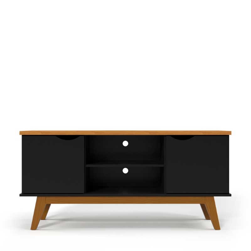 Rack Para TV Sala 46 Polegadas 140cm Prism 1.4 Patrimar Preto/Cinamomo