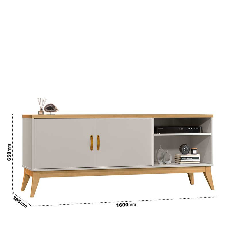 Rack Com Painel Para TV Até 60 Pol Gara EAX Móveis Fendi/Freijo